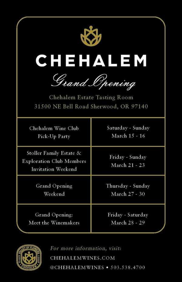 Tasting Experiences - Chehalem Winery